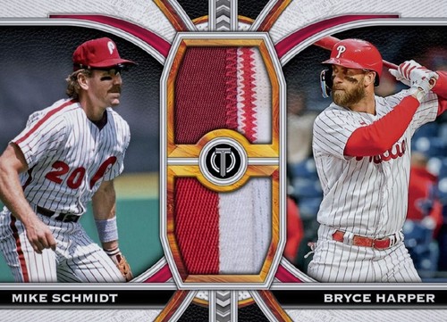 2023 Topps Tribute 23 MIKE SCHMIDT & BRYCE HARPER RARE TWO PATCHES ...