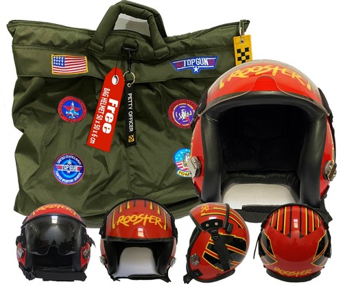 TOP GUN Fighter Pilot Call Sign "ROOSTER" Helmet Movie Prop HGU-55(2022 ...