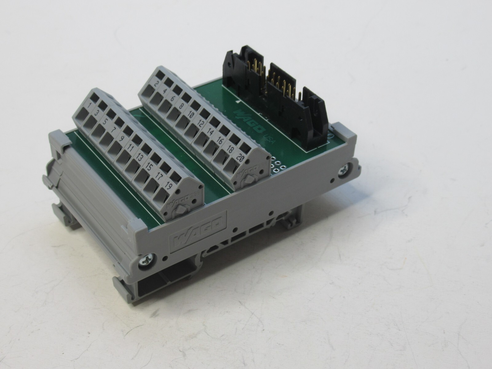 (NEW) WAGO 50036728 , 1 x 289-594 , 1810 IDC Module 20 Pole DIN Rail ...