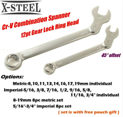 45 Degree Angle Open Spanner Combination 12pt Multi-Tooth Gear Lock ...