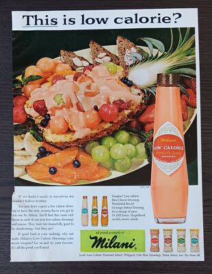 Vintage Milani Low Cal Salad Dressing Ad SEPT. 1959 BH&G Magazine | eBay