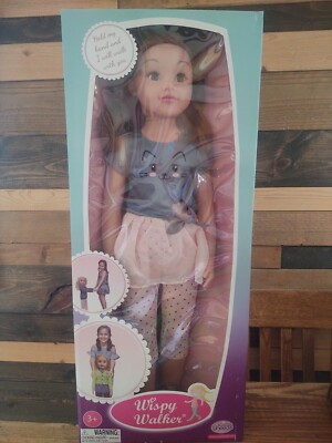 WISPY WALKER 27" LIFE SIZE DOLL LIGHT BROWN HAIR W/ KITTEN SHIRT ...