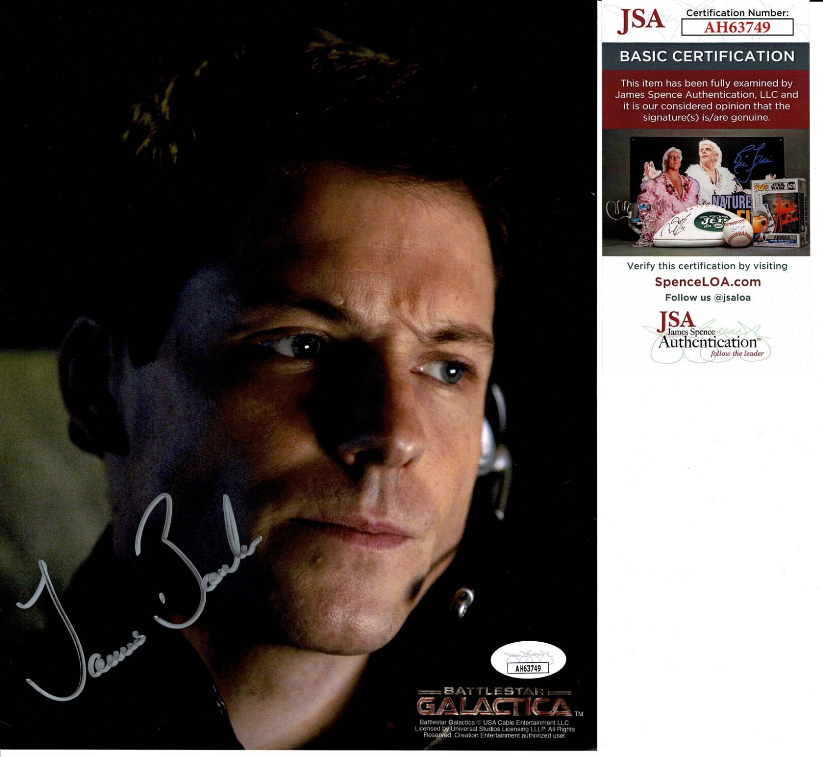 JAMIE BAMBER as LEE ADAMA SIGNED 8x10 PHOTO #3 "BATTLESTAR GALACTICA ...