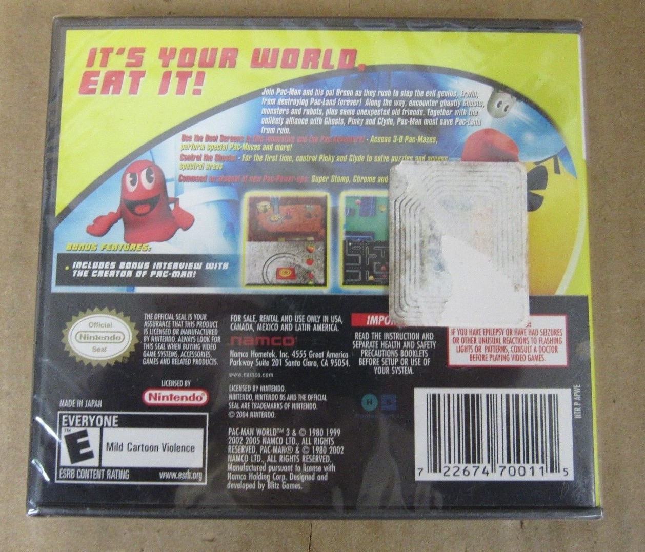 Pac Man World 3 Nintendo DS Game new sealed [ 5c]