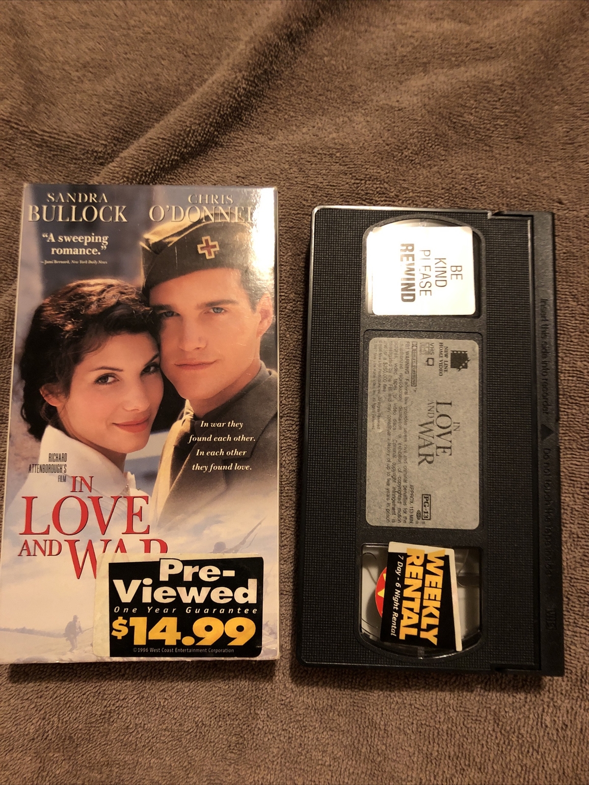 In Love and War (VHS, 1997) Sandra Bullock | eBay