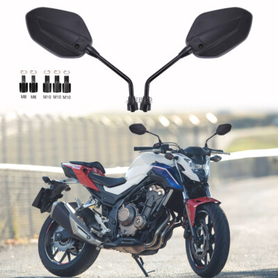 Motorcycle Rear Side View Mirrors 8MM/10MM For Honda CB400X CB400F ...