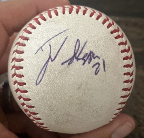 Jared Sundstrom Seattle Mariners Signed MiLb Baseball Everett Aqua Sox ...