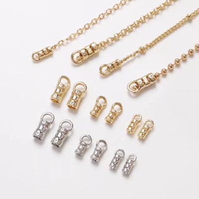 20pcs Crimp End Cap,Cord End Crimps,Necklace Chain Ends,Chain Clasp End ...