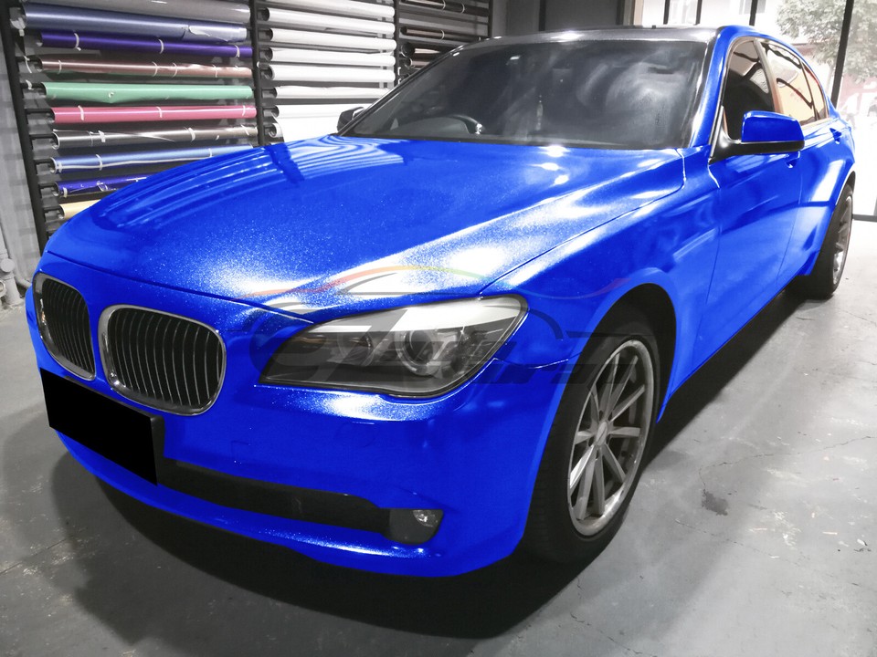 Gloss Diamond Glitter Royal Blue Sparkle Metallic Vinyl Wrap Sticker ...
