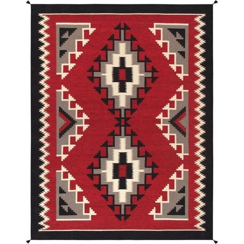Antique Native American Indian Bohemian Navajo Wool Rug Two Grey Hill ...