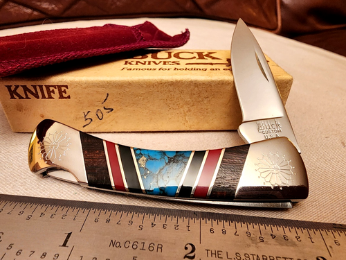 Buck 505 Custom David Yellowhorse Lock-back Knife Signed Pristine! | eBay