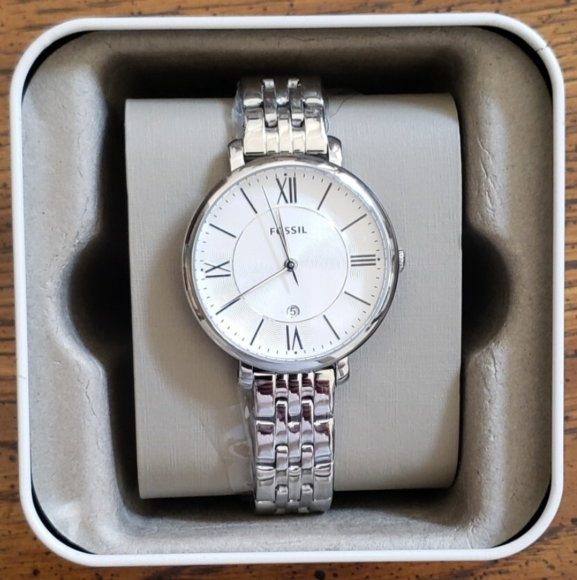 Fossil ladies watch. Jacqueline Three-Hand Date Stainless Steel Watch ...