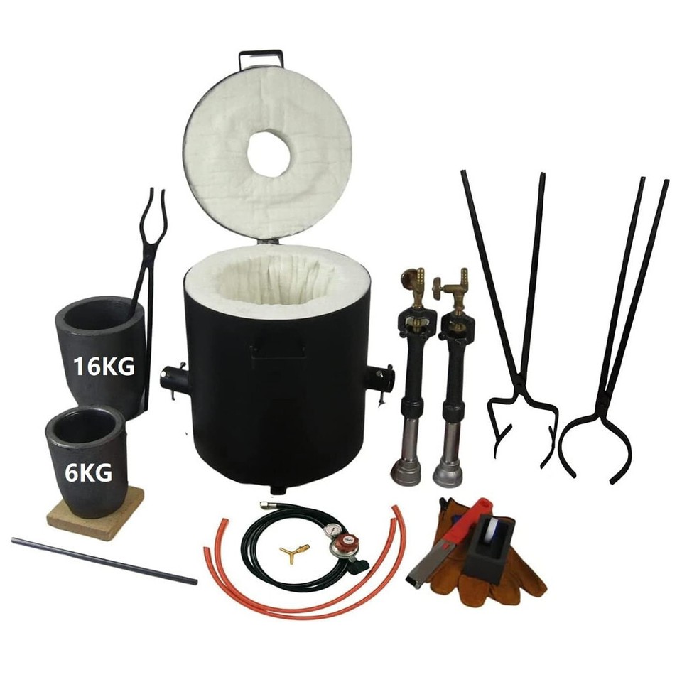16 KG Gas Metal Melting Furnace kit Casting Propane Melting Furnace ...
