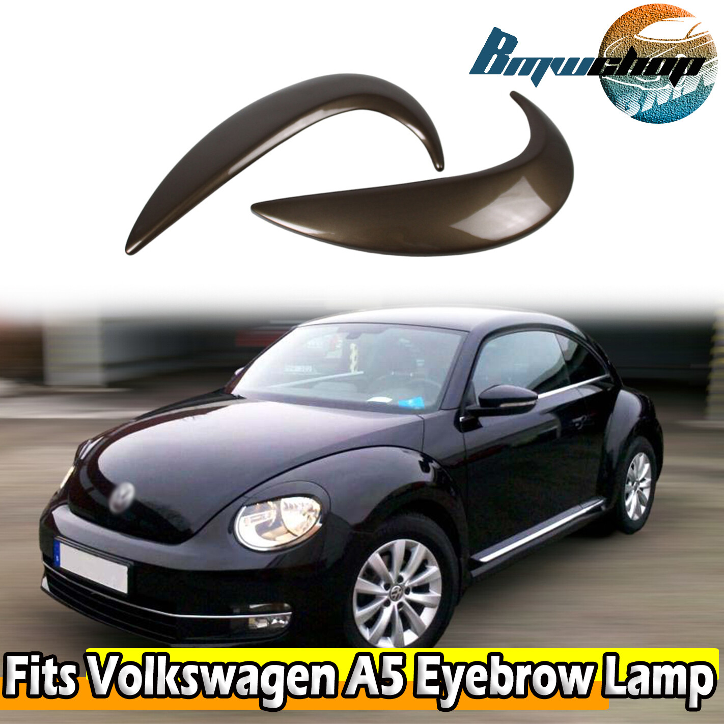 11-19 Fits VW Beetle A5 2D Coupe Eyebrow Cover Eyelid Lamp Painted # ...