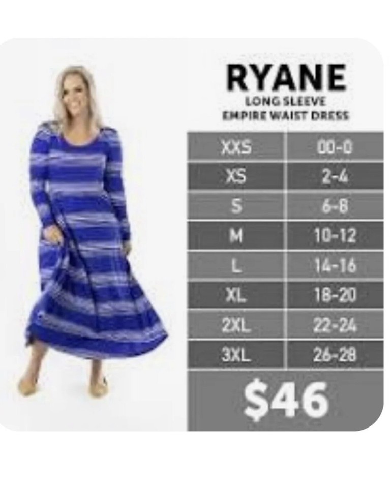 LuLaRoe M Ryane Long Sleeved Dress Empire Waist Medium Southwestern ...