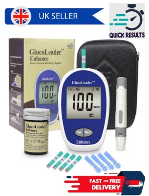 HMD GlucoLeader Enhance Blood Sugar Monitor with 10 Test Strips and ...