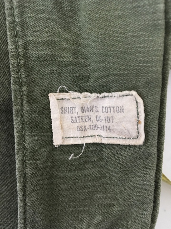 VTG 1960s Vietnam Era Poplin Jungle Jacket Airborne US Army OG-107 BSA ...