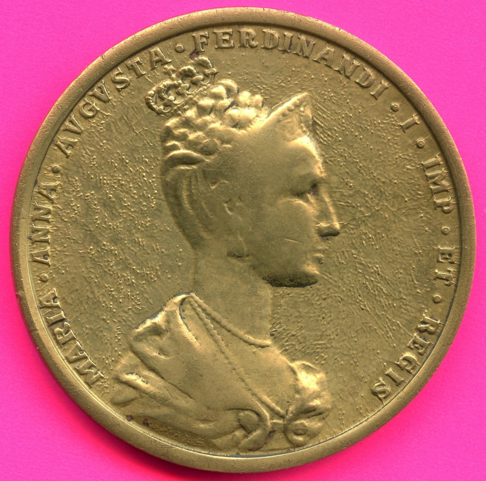 1836 German Austria Prague Coronation Medal Ferdinand I & Maria Anna ...