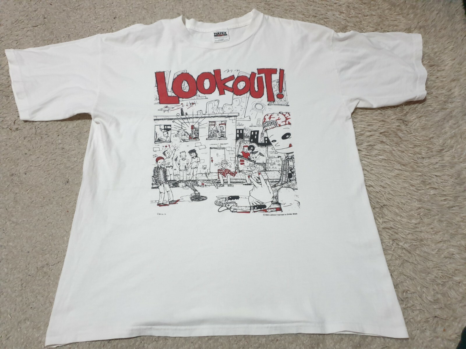 Rare Vintage Lookout Records T Shirt Crimpshrine Gree… - Gem