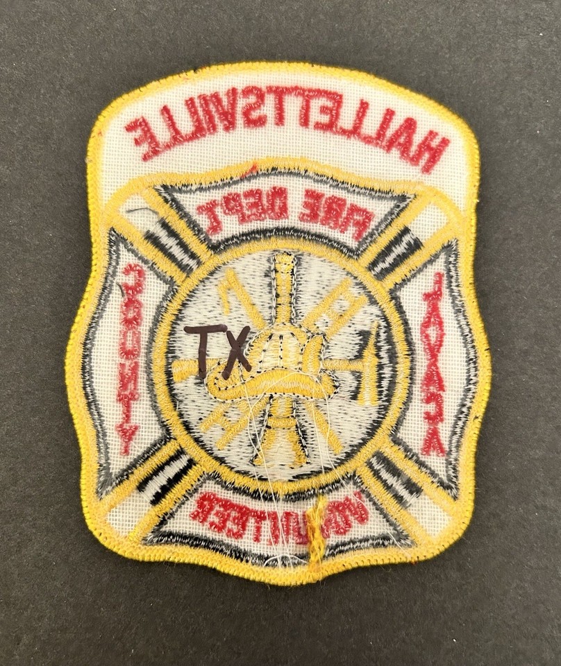 VINTAGE TEXAS TX HALLETTSVILLE VOLUNTEER FIRE DEPT PATCH LAVACA COUNTY | eBay