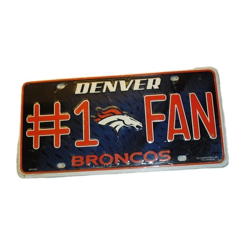 Denver Broncos #1 Fan Metal License Plate New Nfl | eBay