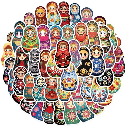 10 Random Russian Nesting Doll Stickers Decals Laptop Hydro Yeti Free ...