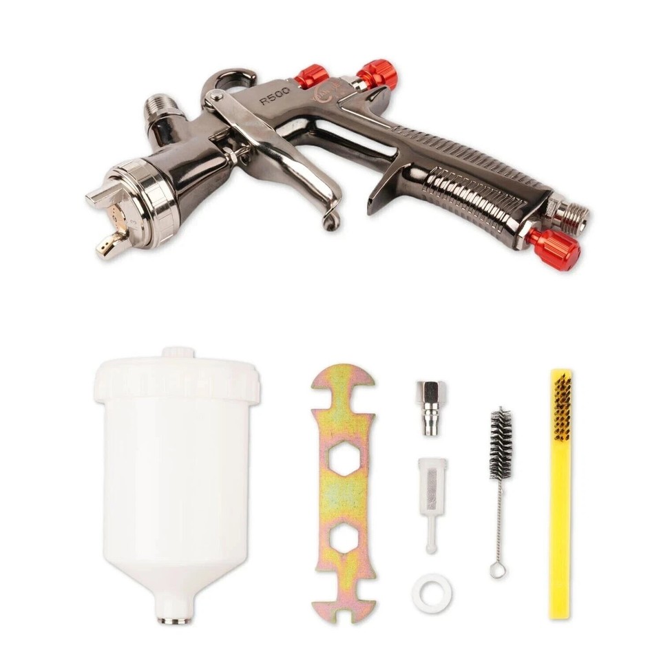 R500 LVLP Car Air Spray Gun Gravity Airbrush Painting Gun 1.3mm Nozzle ...