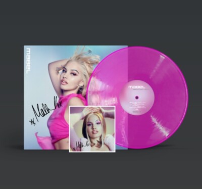 MABEL ABOUT LAST NIGHT LIMITED SIGNED PINK VINYL LP + SIGNED ART CARD ...