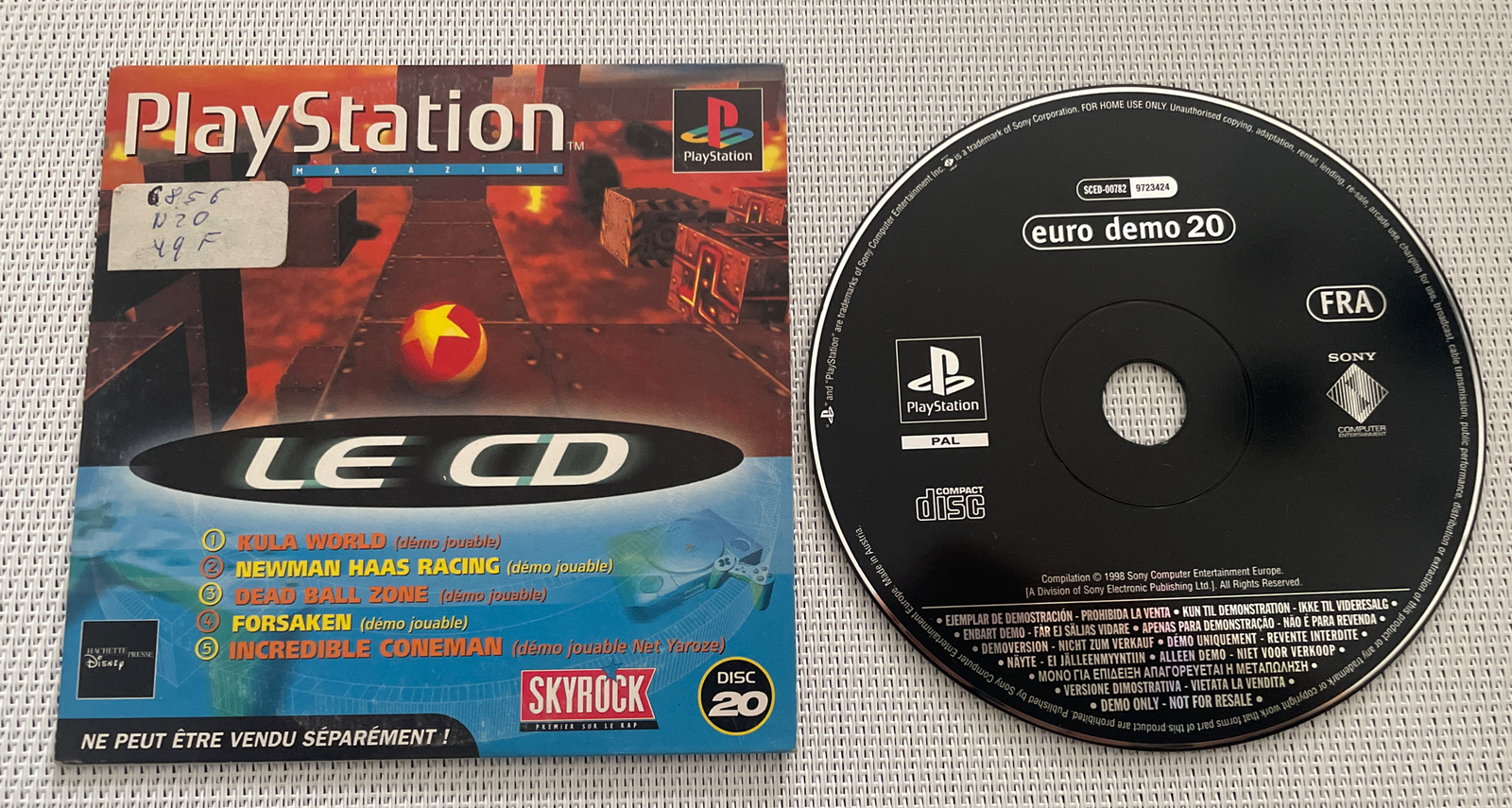 Démo Disc 20 Playstation 1 Magazine PS1 Démonstration EURO démo 20 PAL ...