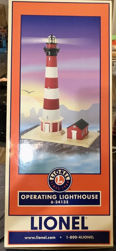 LIONEL O GAUGE~OPERATING LIGHTHOUSE #6-24135~Open Box~Missing Metal ...