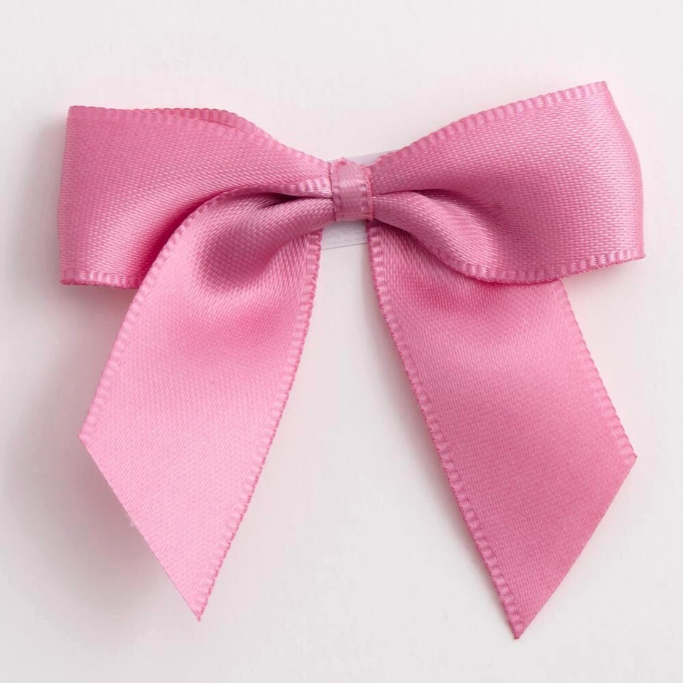 Satin Bows 5cm Self Adhesive Ribbon Pre Tied Large Bow Wide Gift Craft ...