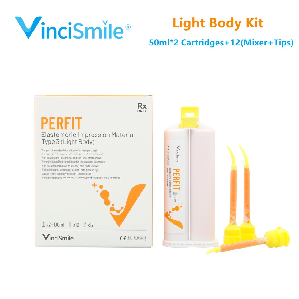 VPS Dental Impression Material Putty Heavy/Regular/Light Body-Fast ...