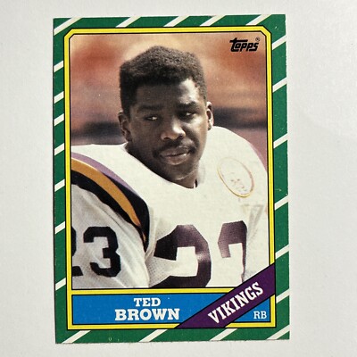 1986 NFL Topps Ted Brown Minnesota Vikings #295 NM | eBay