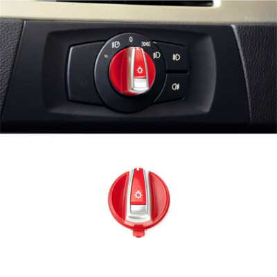 Glossy Red ABS Car Headlight Control Switch Knob Change For BMW X1 E84 ...