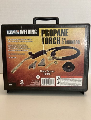 Chicago Electric Welding Propane Torch with 3 Burners 3 Torches In 1 ...