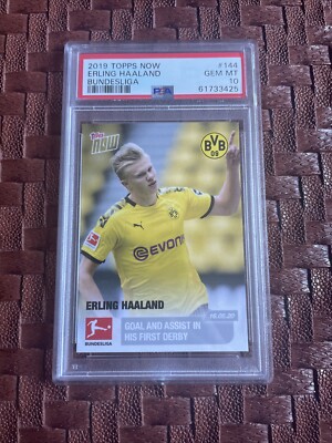 2019 Topps Now PSA GEM MT 10 Erling Haaland #144 Rookie Card | eBay