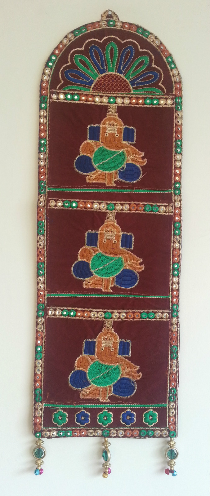 Indian Handicrafts Elephant Parrot Ethnic Traditional Wall Hanging ...