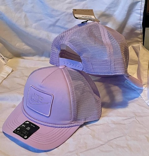 NIKE DRI-FIT RISE STRUCTURED TRUCKER MESH PURPLE SNAPBACK SZ MED-LRG ...