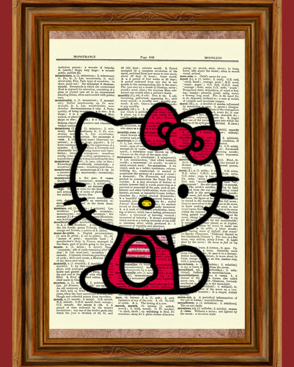 Hello Kitty Drawings Print