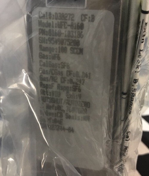 UNIT 8160 MASS FLOW CONTROLLER, WF6, 100 SCCM, UFC-8160, 8160-103186 ...