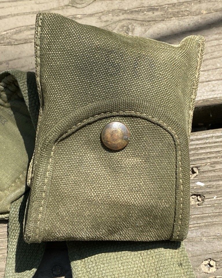 Original USGI Vietnam Era M1956/61 Canvas Webgear Equipment Webbing Set ...