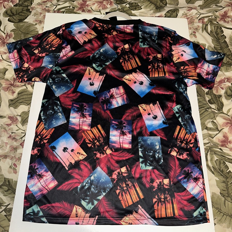 Good Vibes Tropical Shirt XL- Drill Clothing Co- Palm Trees Sunset ...