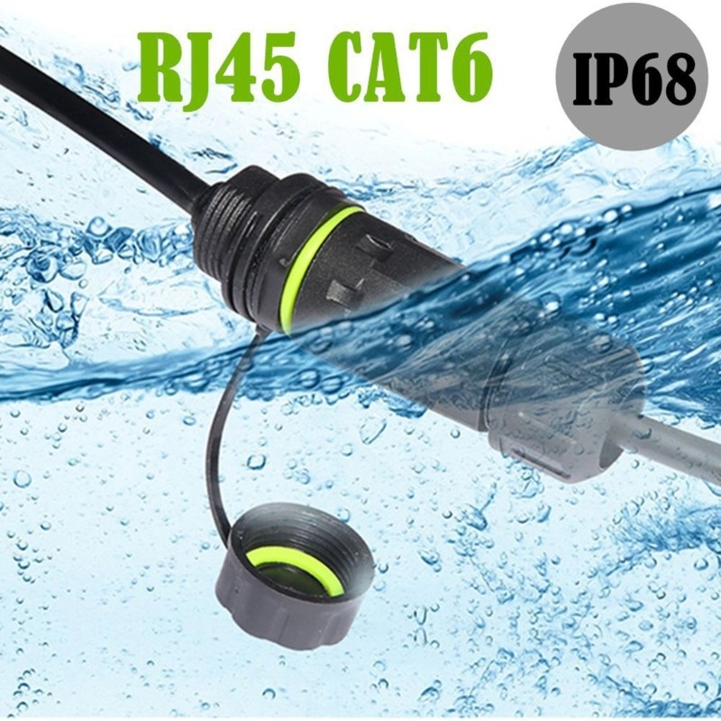 Cat6 Networking Cable M20 RJ45 Waterproof Connector IP68 8P8C Shield ...