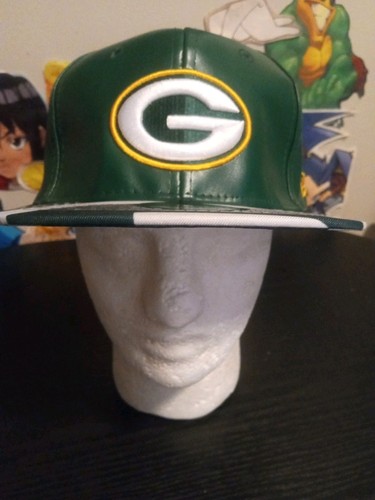 New Era 9fifty NFL Green Bay Packers Leather Snapback Hat Logo ...