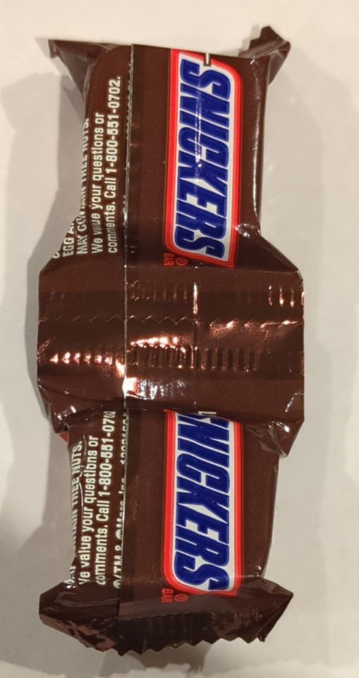 One Of A Kind! Factory Defect! Two Connected Mini New Snickers Bars "N ...
