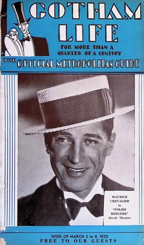 1935 Gotham Life Pocket Guide Art Deco Maurice Chevalier NYC Broadway ...