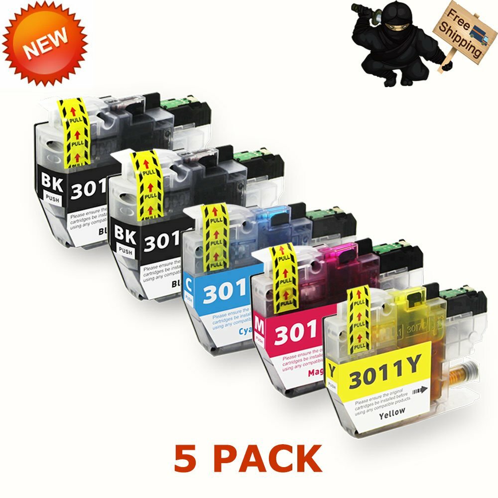 5pk LC3011 For Brother LC-3011 Ink Cartridge MFCJ491dw MFC-J690dw MFC ...