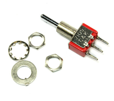 2pcs C&K MOMENTARY Toggle Switch SPDT (ON)/OFF/(ON), 5 Amps 125vac ...