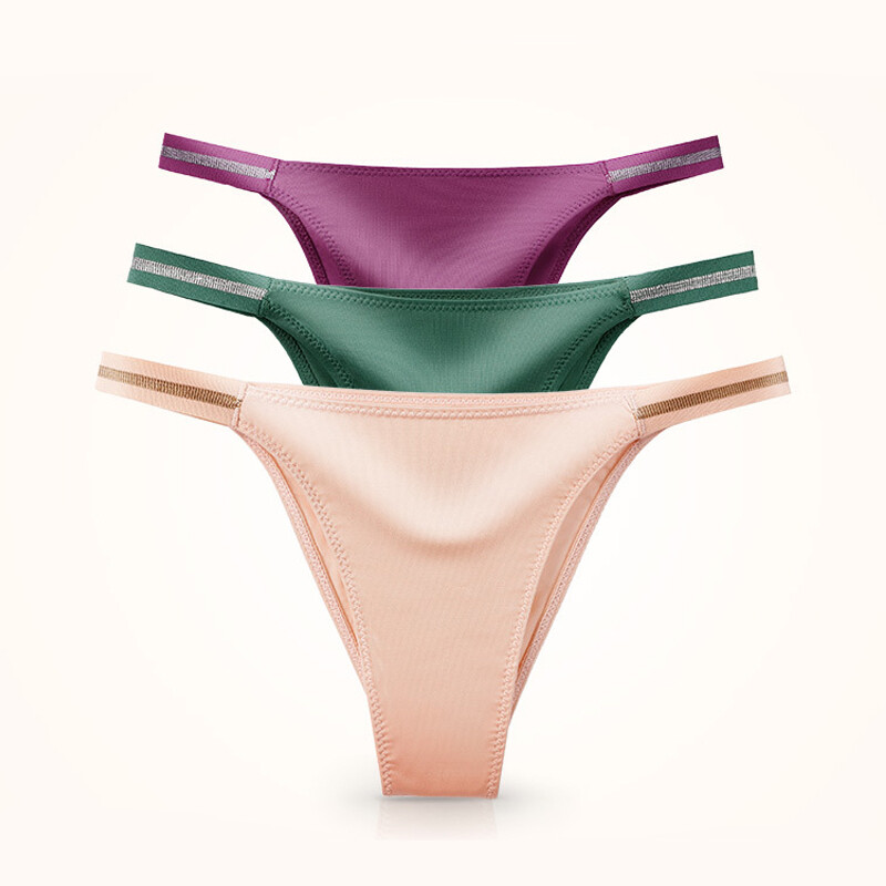 Panties Womens Sexy Ice Silk G-string Briefs Thongs Underwear Lingerie ...