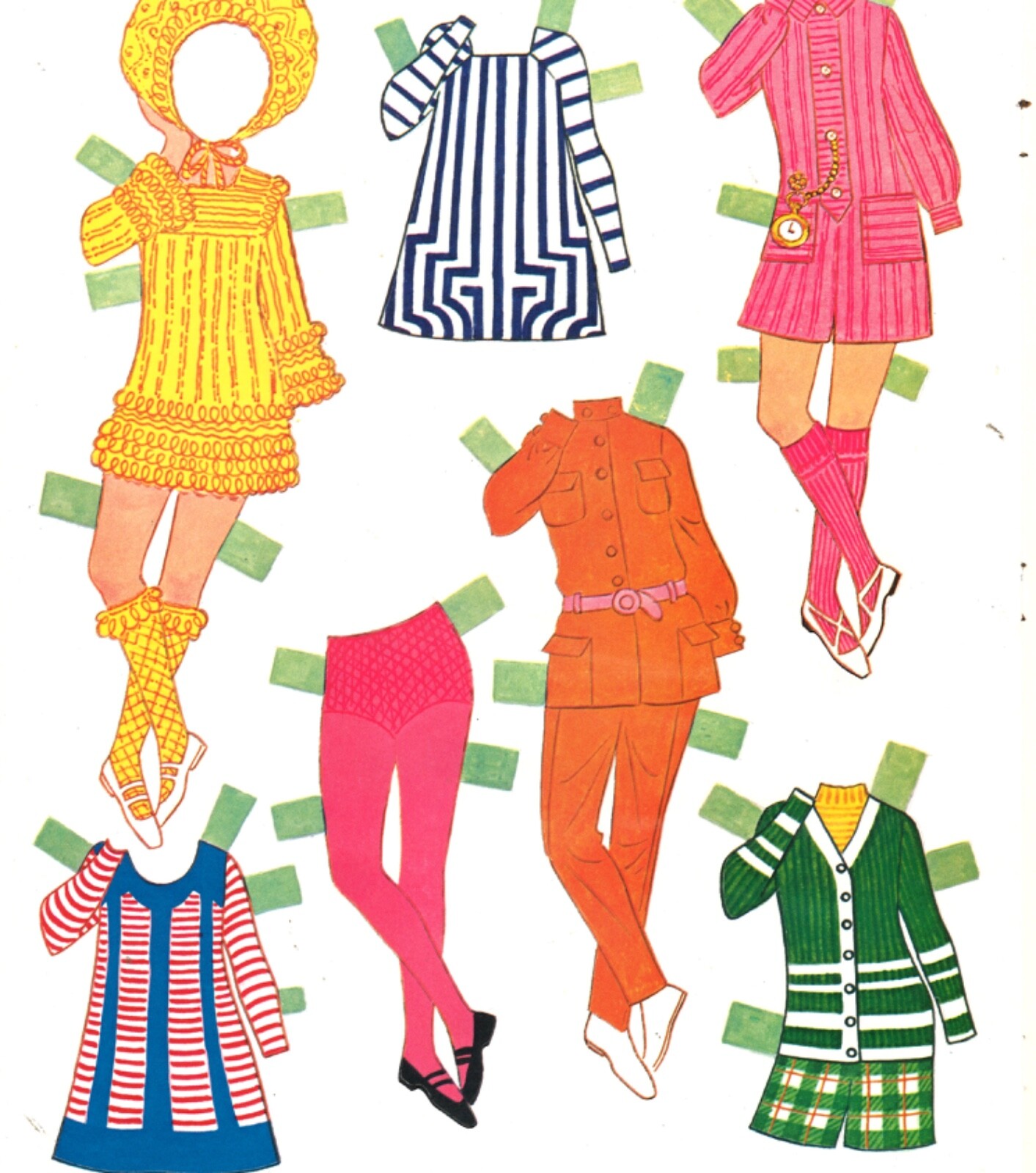 VINTAGE 1968 TINI MODS PAPER DOLL RARE UNCUT ORG SIZE LASER ...